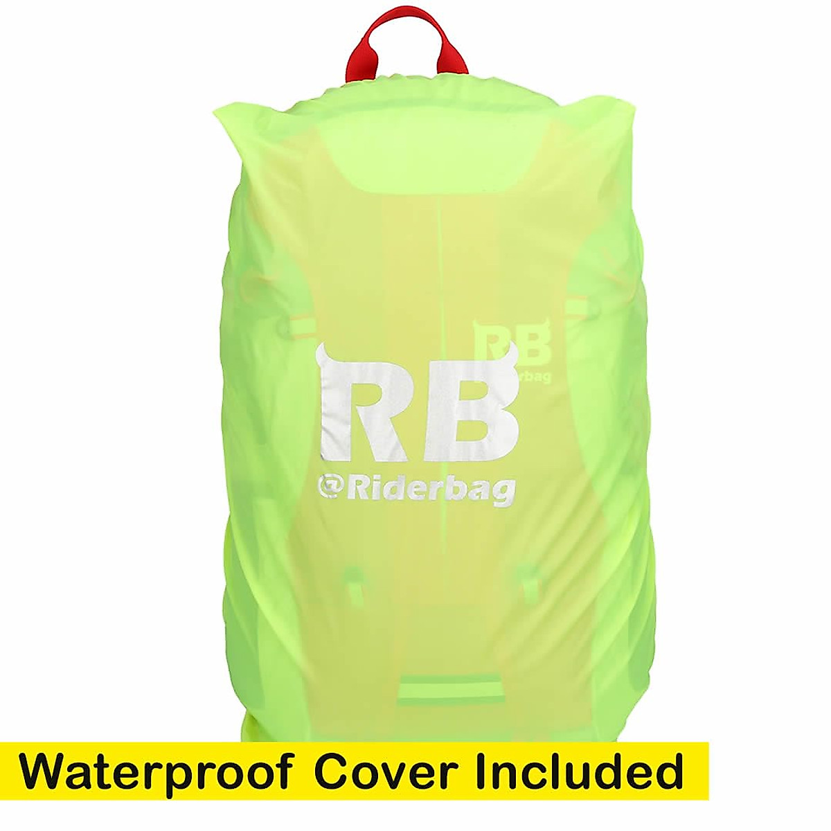 riderbag Reflective Motorcycle Backpack 35L, Lightweight Water-Resistant Daypack with Laptop Pocket for Commuting, Biking, and Daily Use – Red