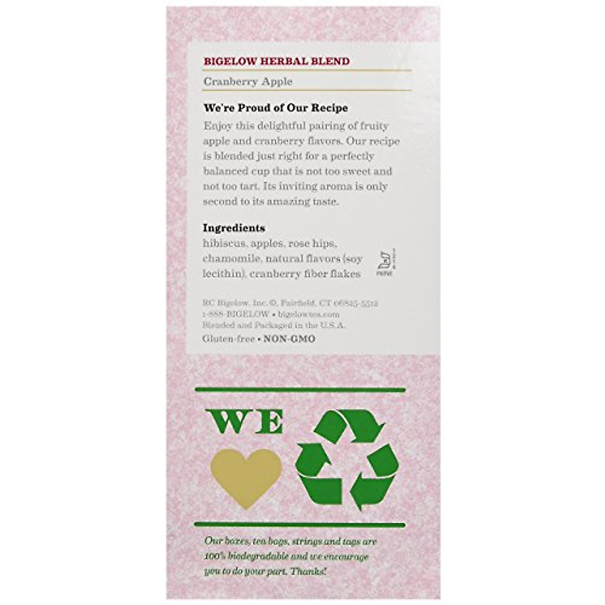 Bigelow Cranberry Apple Tea (Box of 28)