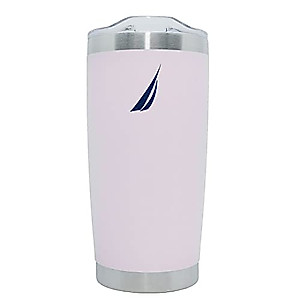 Nautica Coffee Mug Tumbler-Vacuum Insulated Double Wall Travel Cup - To Go Reusable Thermos - Stainless Steel Inside and Outer With Slide Lid 20 OZ-Pink