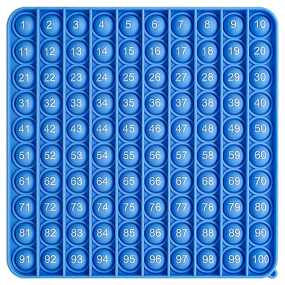 Pop it Numbers 100 Sensory Math Manipulative (Blue) Large Educational Consecutive Number pop it. Autism/ADHD Friendly Classroom Supply is Perfect for Home or Any Elementary Classroom
