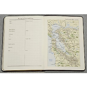 Graphic Image 7 Inch Leather Bound Desk Address Book, Genuine Calfskin Leather, 1,400 Entries, British Tan