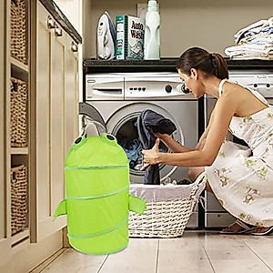 Mesh Laundry Hamper: animal storage basket Frog Design Collapsible Laundry Basket Easy to Open and Fold Flat for Storage Toy and Dirty laundry bucket Clothes cotton laundry basket