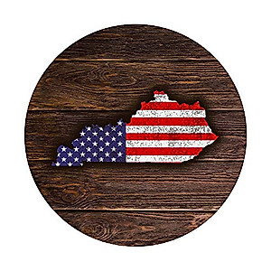 Vintage Kentucky American Flag State Map Design PopSockets PopGrip: Swappable Grip for Phones & Tablets