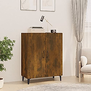 Natulvd Kitchen Sideboard Buffet Cabinet with Double Doors, Industrial Medical Cupboard Console Table Coffee Bar Cabinet for Entryway, Living Room, Dining Room - Rustic