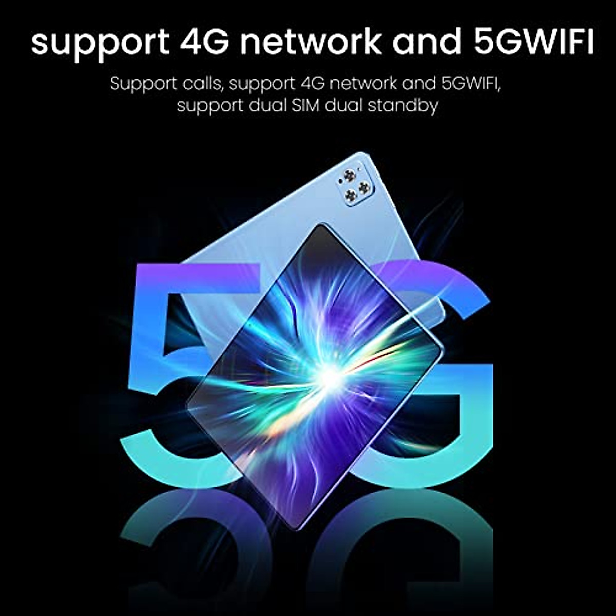 Garsentx 10 Inch Tablet, 6 GB RAM, 256 GB Storage, 1920 X 1200 IPS HD IPS Display, Octa Core Processor, 13 MP Camera, 4G Network Calling 5G WiFi Tablet PC, Bluetooth USB Type C GPS