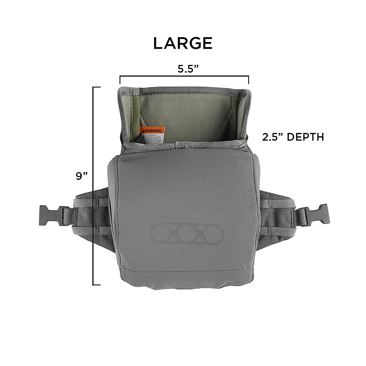 Eberlestock Recon Modular Bino Pack - Advanced Binocular Harness System with Customizable Attachments - Gray - Large
