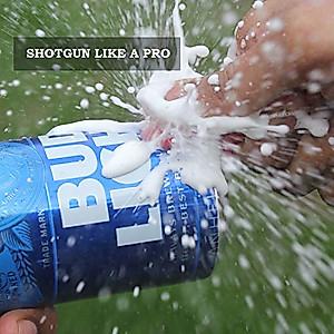 Beer Shotgun tool bottle opener keychain - 2 pack - Black - beer bong shotgunning tool - great for parties, party favors, gift, drinking accessories