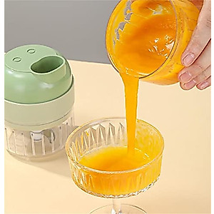 Portable 4 in 1 Electric Vegetable Slicer Set, Wireless Food Processor, with Clean Brush for Garlic Chili Onion Celery Ginger Meat