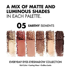 Milani Everyday Eyes Eyeshadow Palette - Earthy Elements (0.21 Ounce) 6 Cruelty-Free Matte or Metallic Eyeshadow Colors to Contour & Highlight