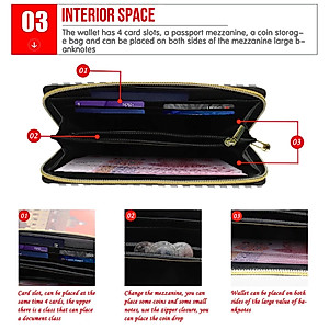 HUIACONG Constellation Moon Space Handbag and Wallet Set,Large Top Handle Shoulder Bag Travel Beach and Long Leather Wallet with Card Holder Zipper Planet Stars