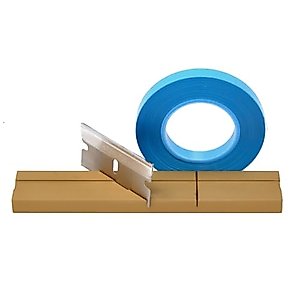 Splicing Block Kit with Professional Hard Gold Anodized Aluminum Splicing Block Made in USA for 1/4 Inch Open Reel Tape with 82 FT of Professional Splicing Tape and GEM Stainless Media Blade