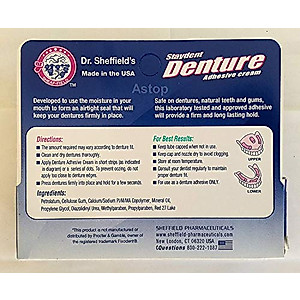 Dr Sheffield's STAYDENT, extra strength Denture Adhesive Cream, 0.85 oz