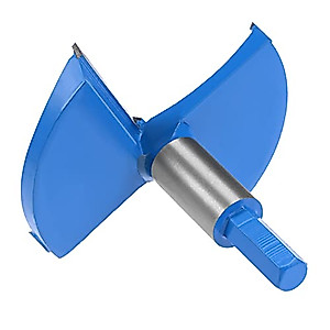 uxcell Forstner Drill Bits 95mm, Tungsten Carbide Wood Hole Saw Auger Opener, Woodworking Hinge Hole Drilling Boring Bit Cutter (Blue, Gray)