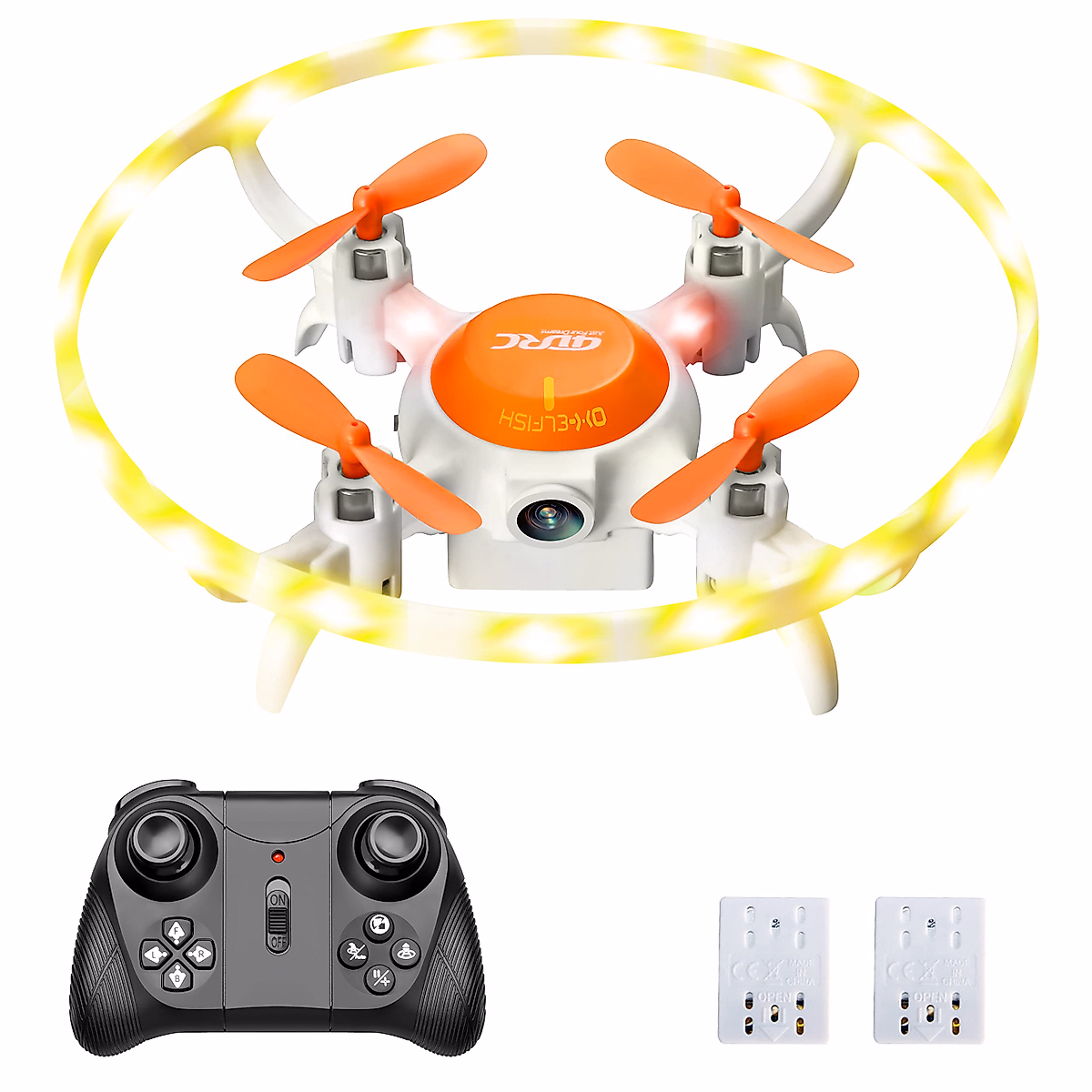 4DRC Mini Drone for Kids,Remote Control drone toys Hobby RC Quadcopter with Yellow&White LED Light,360 Flips, Altitude Hold,Headless Mode,Easy to fly Kids Gifts Toys for Boys and Girls