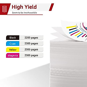 046 046H MF733Cdw Toner Cartridge Replacement for Canon 046 046H CRG-046H for Color Imageclass MF733Cdw MF731Cdw MF735Cdw LBP654Cdw MF731 Printer Ink (Black Cyan Magenta Yellow, 4-Pack)