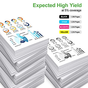 SINOPRINT Compatible Toner Cartridge Replacement for HP 206A W2110A 206X W2110X and for HP Color Pro MFP M283FDW M255DW M283CDW M283 M255 Printer Ink (Black Cyan Yellow Magenta, 4-Pack)