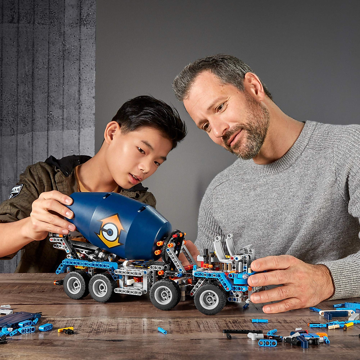 LEGO Technic Concrete Mixer Truck 42112 Building Kit, Kids Will Love Bringing The Construction Site to Life with This Cool Concrete Truck Toy Model Set (1,163 Pieces)