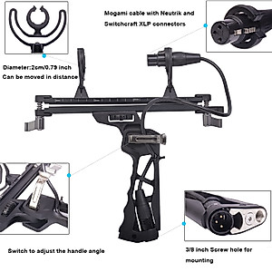 Micolive Microphone Windshield Blimp Windscreen Style Protect Cage and Shock Mount Suspension System Compatible with Rode NTG1 NTG2 NTG3 NTG4 AT875R Line MKE 600 Series Shotgun Microphones etc