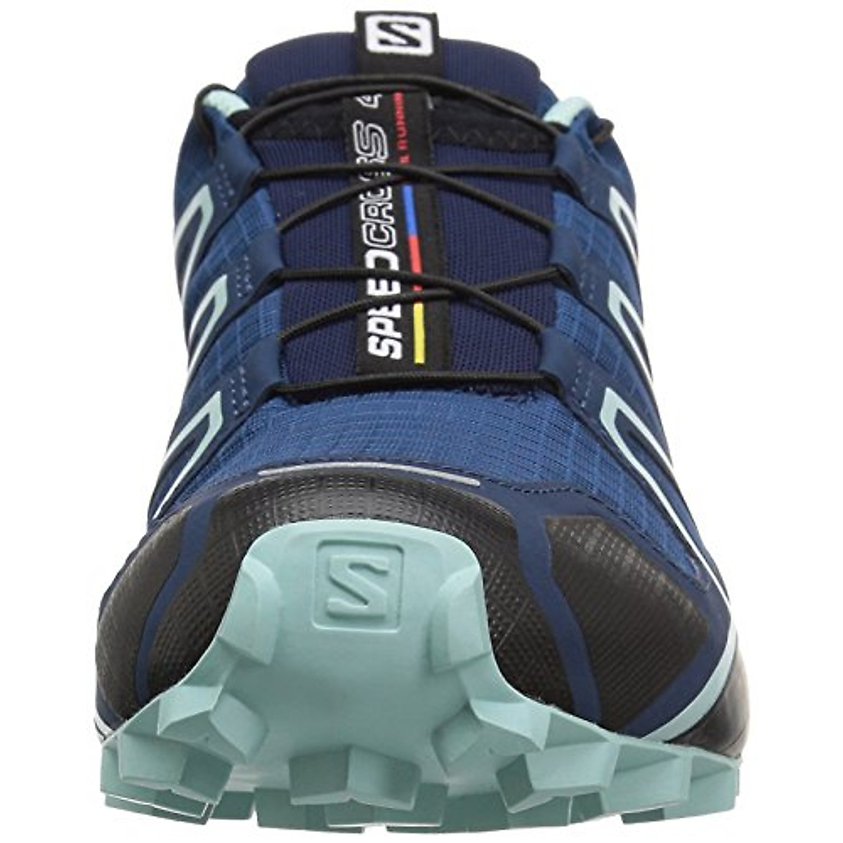 Salomon Women's Speedcross 4 W Trail Running Shoe, Poseidon/Eggshell Blue/Black, 8.5 M US