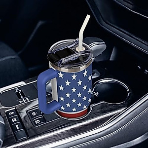 U.S.A Greenland Flag 40oz Water Bottle Double Wall Insulated Tumbler with Handle Leakproof Travel Mug Deep Blue-style