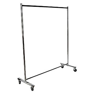 NAHANCO R504 Commercial Grade Rolling Clothing Garment Rack, Chrome (1 Each)