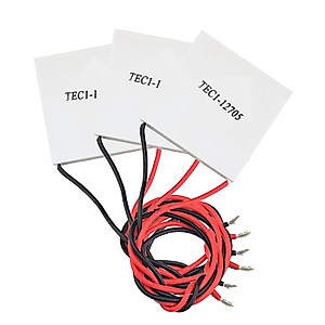 Sumklin TEC1-12715 Peltier Cooling Plate Cooler Module 12V 15A TEC1-12715 Cooling Chip 40x40mm 3PCS Semiconductor Refrigeration Tablets