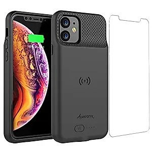 Alpatronix iPhone 11 and iPhone XR Battery Case, 5500mAh Slim Portable Protective Extended Charger Cover with Wireless Charging Compatible with iPhone 11 and iPhone XR (6.1 inch) - Black