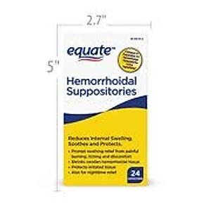 Equate Hemorrhoidal Suppositories 24 Ct by Equate (Pack of 2)