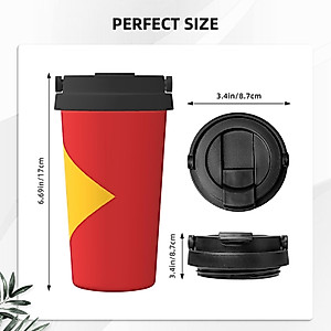 WZYCWB Flag of Timor-Leste Portable insulated coffee cup - 12 hours long-lasting heat preservation, suitable for car, office and outdoor use,