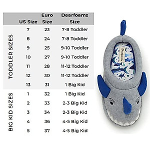 Dearfoams unisex child Clog Slipper, Shark, 1 Big Kid US