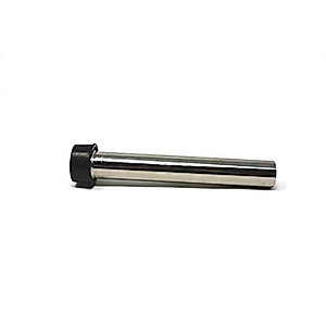 Regency Stainless Steel Metal Bar Sink Overflow Pipe: 10" Inches High for 1-1/2" Drain Hole
