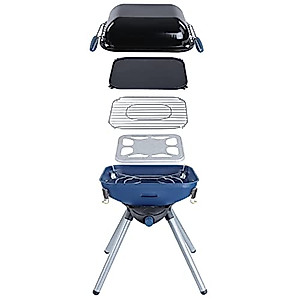 Redline Canyon Camping Grill 3 in 1 Portable Gas Stove 7,000 BTUs Propane Grill Camping Grill Grid and 2-Sided Baking Pan with Wok