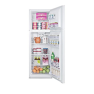 Summit FF946W 8.8 cu.ft. Frost-Free Refrigerator-Freezer With Glass Shelves In Slim 22” Width For Small Kitchens, White