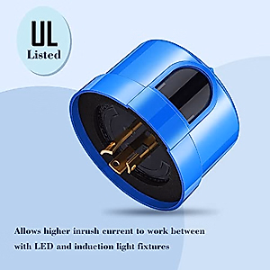 6 Pcs Photocell Twist Lock Photocell Sensor Auto on off Photocell Switch Dusk to Dawn Light Control Light Sensor for Outdoor Lights 120v~277v, Blue