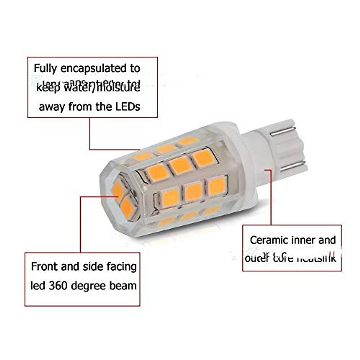 (8-Pack) 2.5W LED Replacement Landscape Pathway Light Bulb 12V AC/DC Wedge Base T5 T10 for Malibu Paradise Moonrays and More,Warm White 3000K,Whie 5000K (Warm White 3000K)