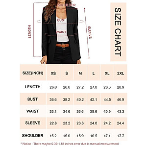 SIOKUY Women's Blazer, Stylish Blazer Jackets for Women, Perfect for Casual & Business Wear, Long Sleeve Blazers for Women (Black, M)