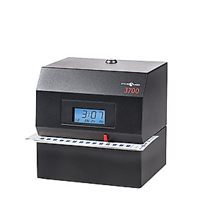 Pyramid™ 3700 Heavy-Duty Time Clock & Document Stamp, Black