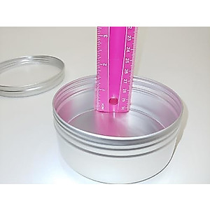 JL Missouri Parts & Misc. 2x 3.75 Diameter 1.5" Deep 8 oz Ounce Aluminum Tin Cans. Bare Screw Top New Containers Storage Cream Spices Etc