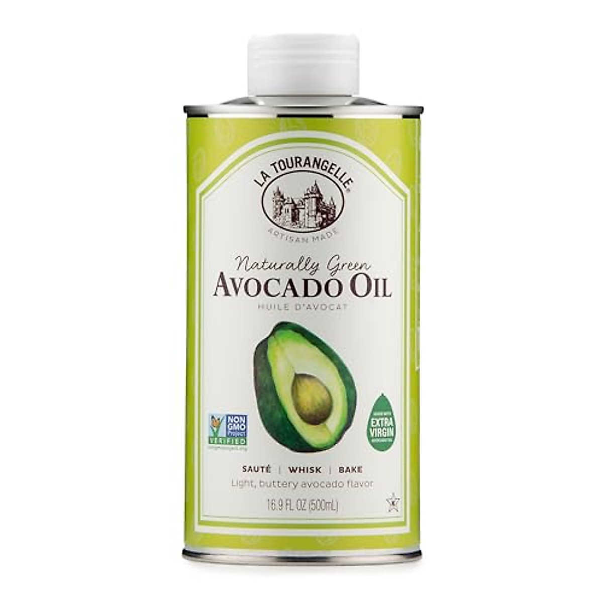 La Tourangelle, Avocado Oil, Handcrafted from Premium Avocados, Great for Cooking, as Butter Substitute, and for Skin and Hair, 16.9 fl oz