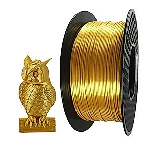 Silk Gold PLA Filament 1.75 mm 3D Printing Filament 1KG 2.2LBS Spool 3D Printer Material Shine Silky Shiny Metallic Metal CC3D Silk PLA Gold Filament