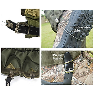 2 Pair Snake Gaiters Snake Boots Gaiters for Men Women Adjustable Waterproof Leg Gaiters for Hiking Hunting Trekking Trail Backpacking Snow Skiing Climbing Rattlesnake Snake Guards Snow Boot Gaiters…