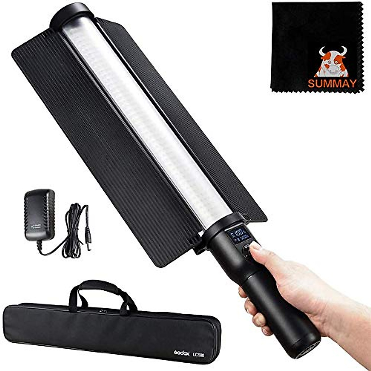 GODOX LC500 Light Stick 516 Lamp Beads Portable Photography Light Stick with Cold and Warm Color Temperature for Live,Self Portrait, Product,Wedding Shooting, Camping. (LC500)