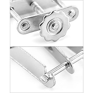 QWORK Flow Control Tubing Clamps, 10 Pack Adjustable Screw Compressor Clamp, Swivel Lower Jaw Restrictor Tubing Clamp