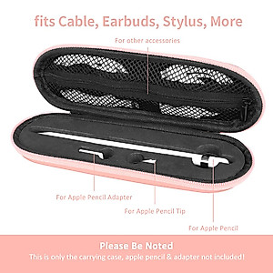 TITACUTE for Apple Pencil Case Carrying Case Hard Foam Zipper Shockproof Protective Travel iPencil Case Holder for Apple Pencil 1st Generation 2nd Gen for iPad 10 Pro Stylus Pen Charger Cable Adapter