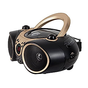 Jensen CD-490 Champagne Portable Sport Boombox Stereo CD Player with AM/FM Radio and Aux Line-in & Headphone Jack (Limited Edition Color)