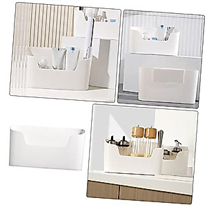 Alipis 1Pc wall storage box office refrigerator storage shelves plastic tabletop shelf refrigerator shelf bin Seasoning Holder desk topper shelf Storage Shelf Kitchen Accessory hanging