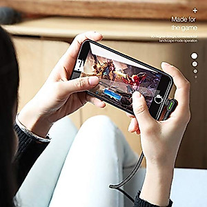 USB 90 Degree Right Angle Design Gaming LED Nylon Braided Sync Charge Double Size USB Reversible Data 6FT/1.8M Cable Compatible New Phone/Pad/Pod (3 Pack Black, 6FT)