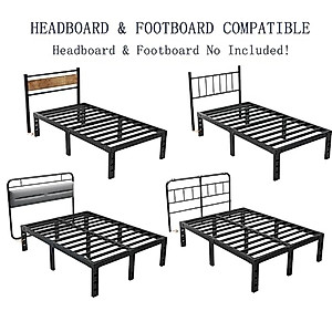 Vengarus Metal Bed Frame California King, Heavy Duty Bed Frames No Box Spring Needed for Mattress Foundation, Noise Free, Easy Assembly