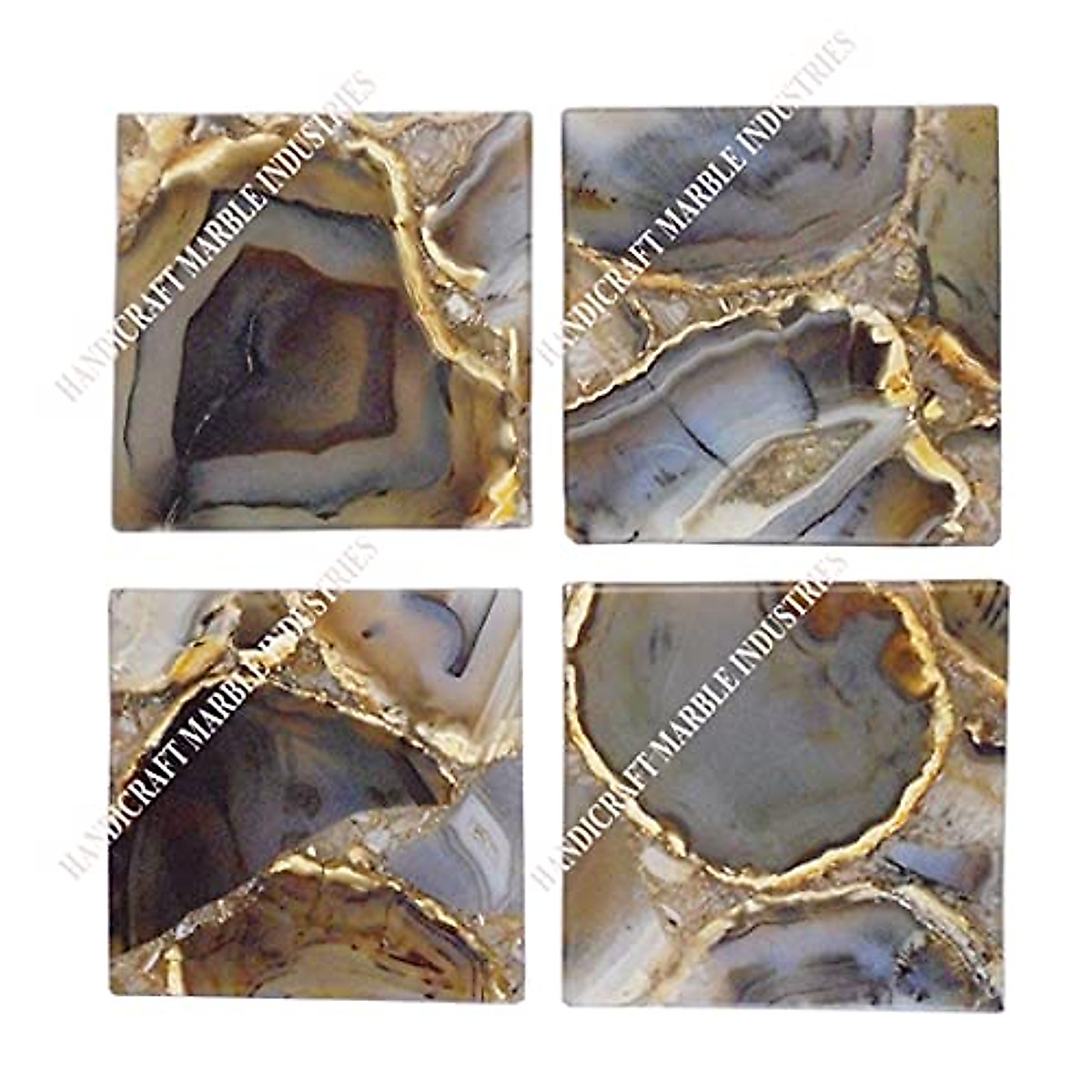 Valentine's Gifts Agate Coaster #4 Dark Brown design Color Coaster Wholesale Price Drink Coaster Tableware Bar Accessories Dinning Tableware