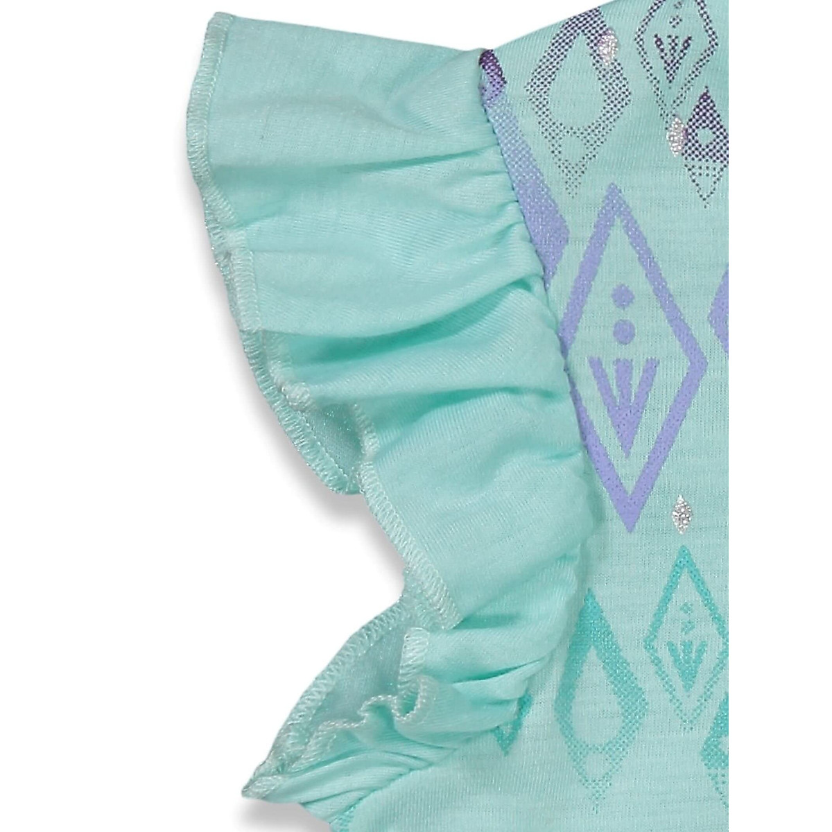 Disney Frozen Elsa Princess Anna Infant Baby Girls Graphic T-Shirt and Shorts Outfit Set Tie Dye White Stripe 18-24 Months